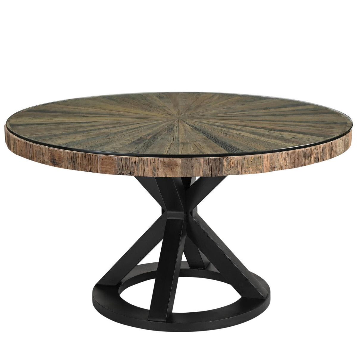 Tischgestell Metall rund MERID Eisen geschmiedet Design